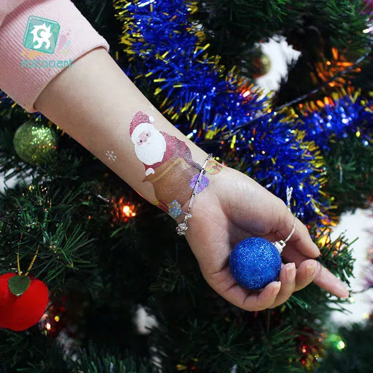 Christmas Temporary Tattoos - Safe Holiday Body Art